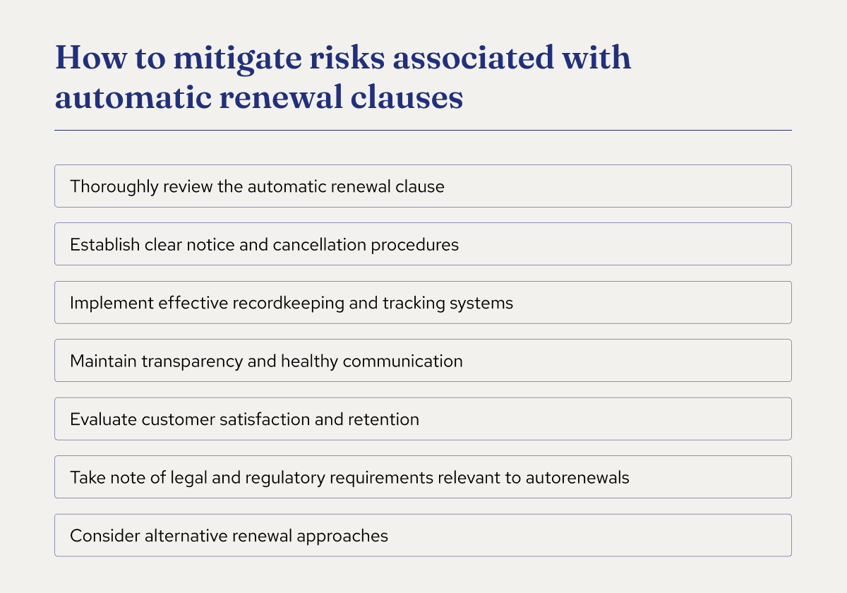 Automatic Renewal Clauses: How to Mitigate Risks